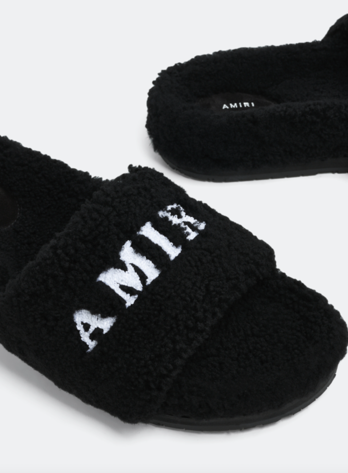 Amiri Logo Shearling Slippers – Haiendo Shop