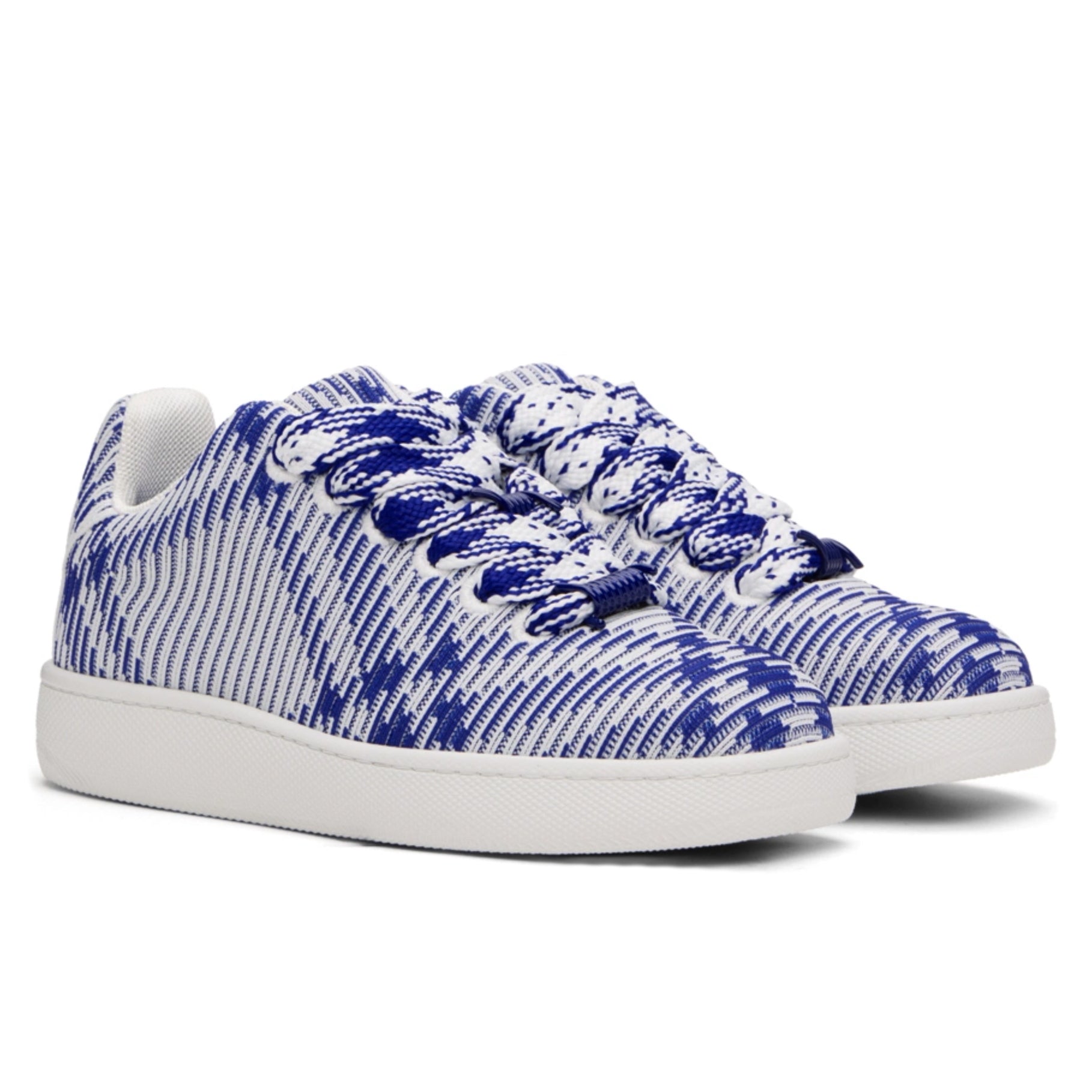 Burberry Blue White Check Knit Box Sneakers – Haiendo Shop