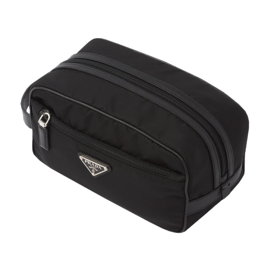 Prada Re-Nylon and Saffiano Leather Travel Pouch – Haiendo Shop