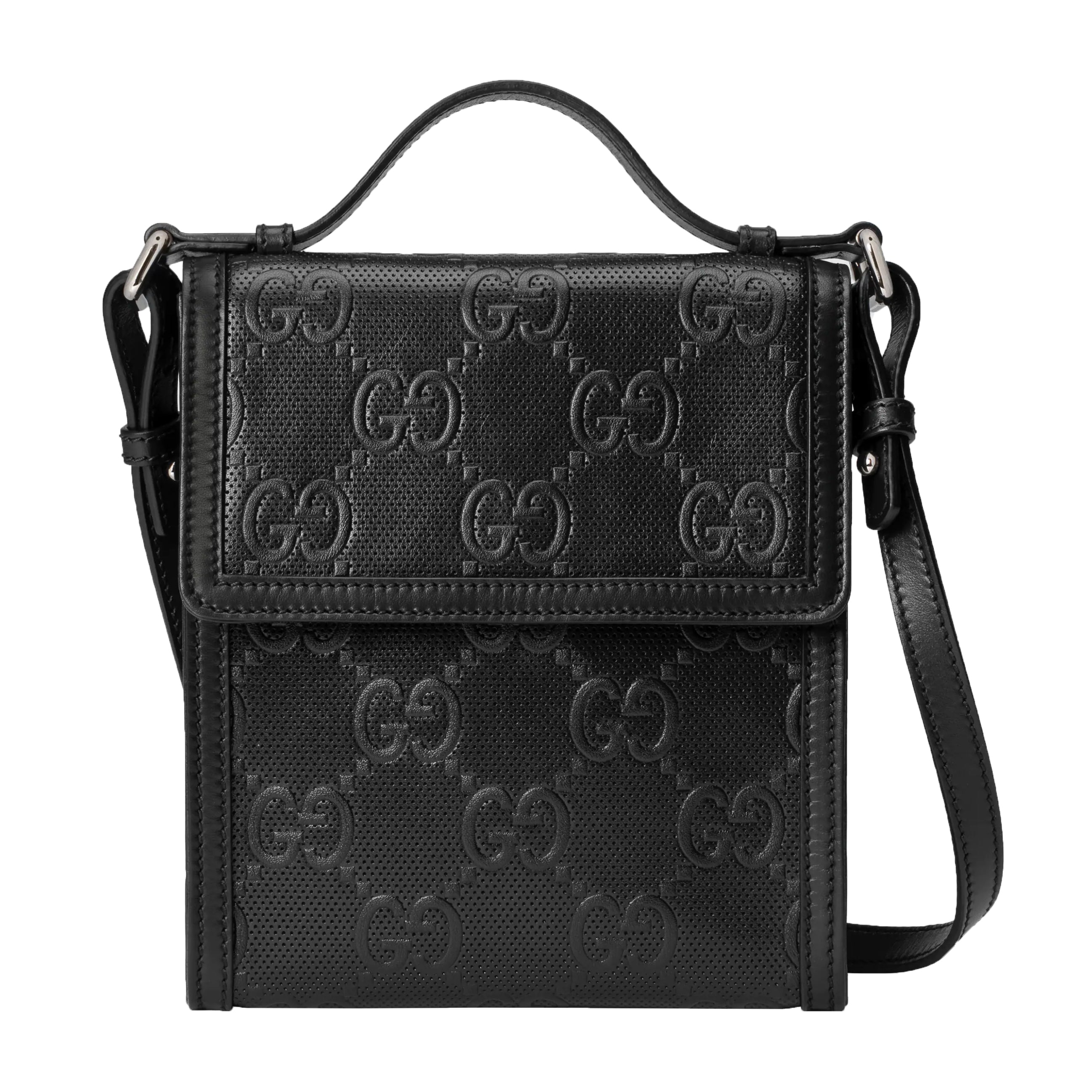 Gucci GG Embossed Leather Messenger Bag – Haiendo Shop